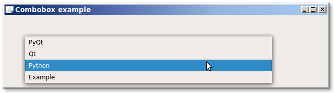 Pyqt Combobox Python